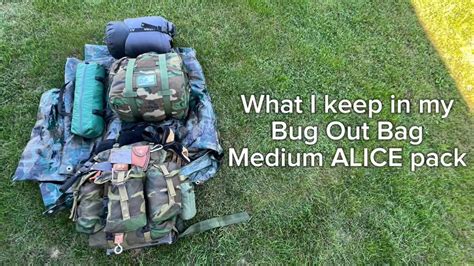 What I Keep In My Bug Out Bag Medium Alice Pack Youtube