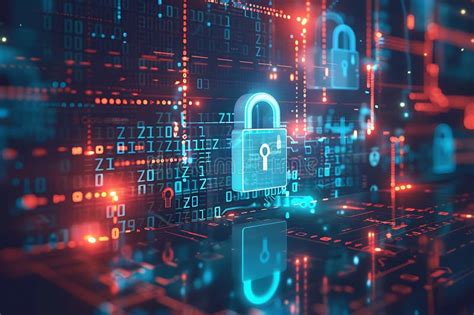 Safeguarding Digital Assets With Cutting Edge Technology Stock Illustration Illustration Of