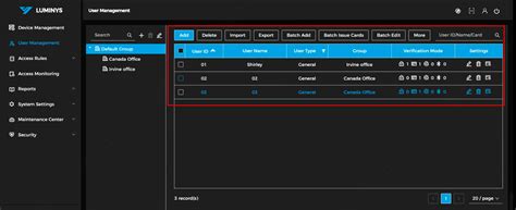 Access Control Device And User Management Luminys WIKI