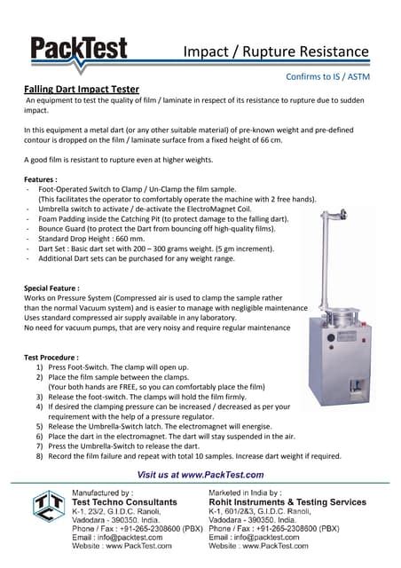 Dart Impact Tester Pdf