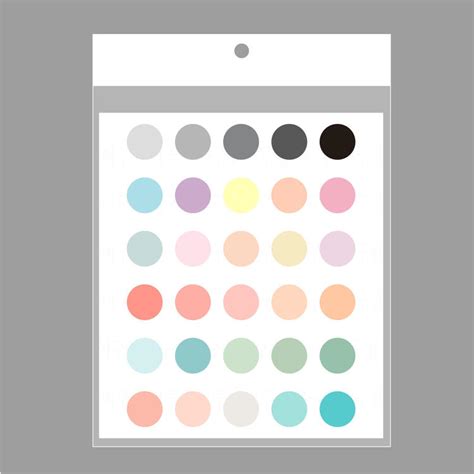 파스텔 원형 스티커