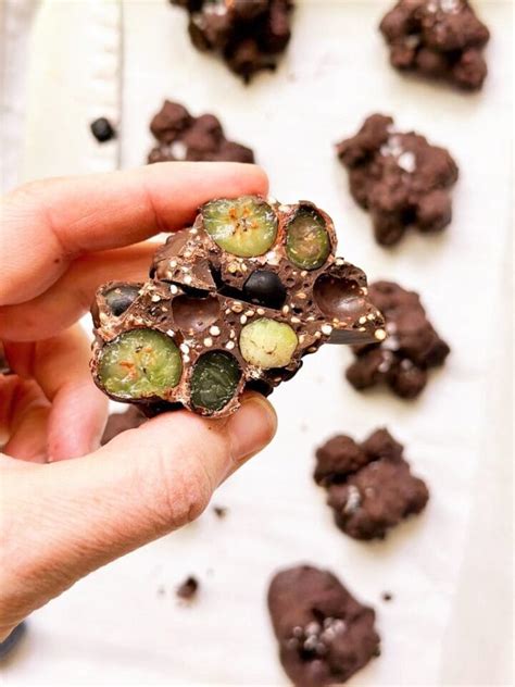 Dark Chocolate Covered Blueberries With Quinoa Easy Recipe The