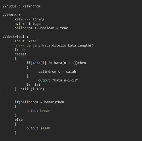 Belajar Coding Palindrom