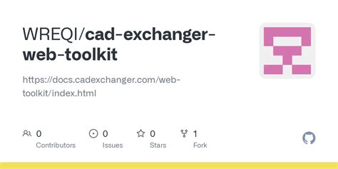 GitHub WREQI Cad Exchanger Web Toolkit Https Docs Cadexchanger Web Toolkit Index Html