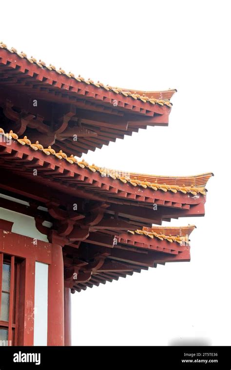 Chinese Traditional Architecture Style Eaves Closeup Of Photo Stock