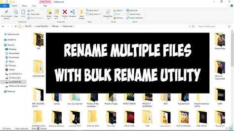 how to rename multiple files or remove specific characters on multiple