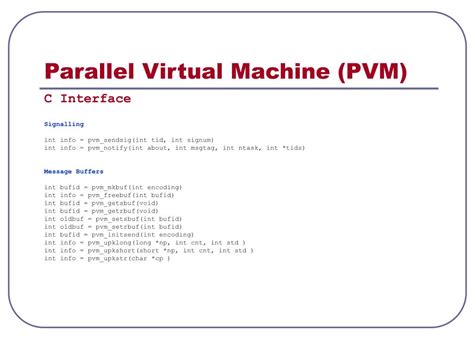 Ppt Lecture 5 Parallel Virtual Machine Pvm Powerpoint Presentation Id3366653