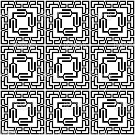 원활한 꽃 추상 기하학적 패턴 배경입니다 빈티지 꽃 벽지 섬유 디자인입니다 현대 유행 그림 광장 조성 0명에 대한 스톡 벡터 아트 및 기타 이미지 Istock