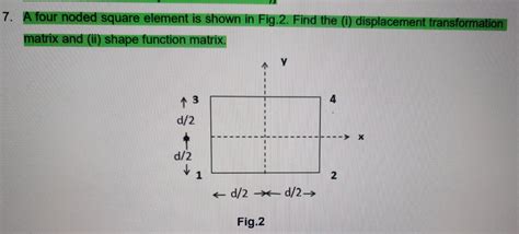 Solved A Four Noded Square Element Is Shown In Fig Chegg