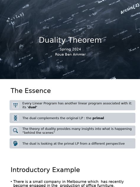 Duality Theorem Pdf
