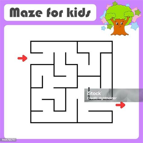 추상 미로 아이들을위한 게임 아이들을위한 퍼즐 만화 스타일 미로 수수께끼 컬러 벡터 그림입니다 올바른 길을 찾으십시오 귀여운 캐릭터 0명에 대한 스톡 벡터 아트 및 기타