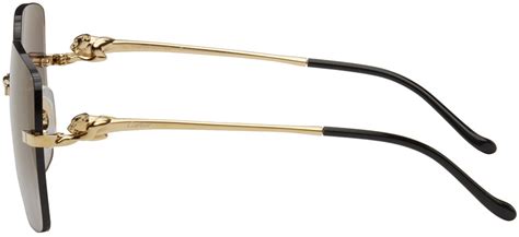 Cartier Gold Panthère De Cartier Rimless Sunglasses Cartier