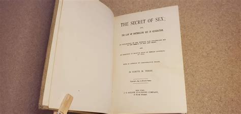 The Secret Of Sex Or The Law Of Controlling Sex In Generation By Terry