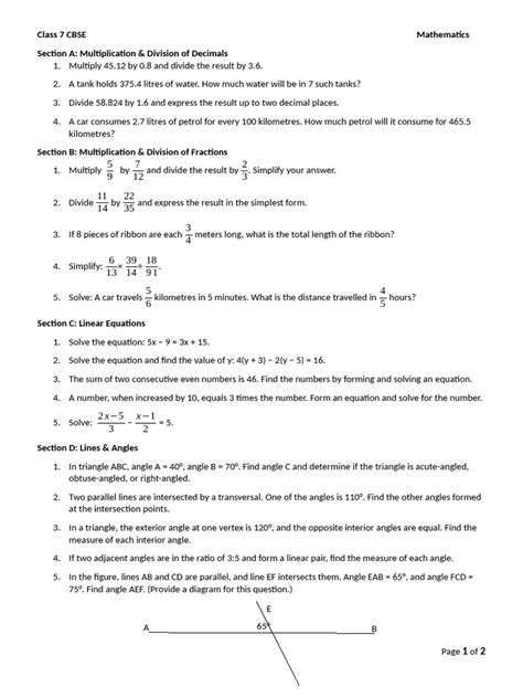 Class 7 Cbse Mathematics Pdf