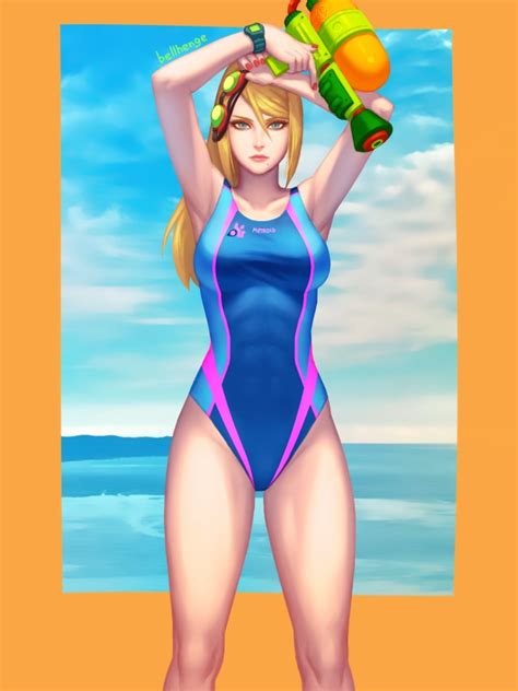 Samus Aran Splatoon And 2 More Drawn By Bellhenge Danbooru