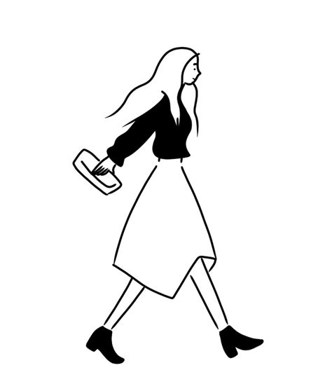 极简手绘简笔画人物ins风盐系插画临摹日本长场雄素材黑白线稿 极简手绘简笔画人物ins风盐系插画临摹日本长场雄素材黑白线稿