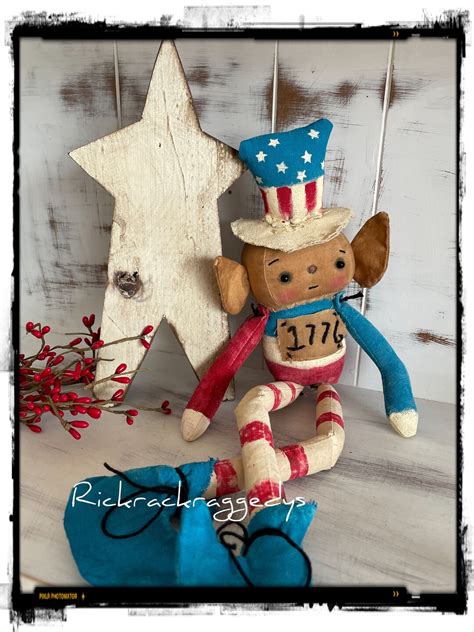 Primitive Uncle Sam Doll Etsy
