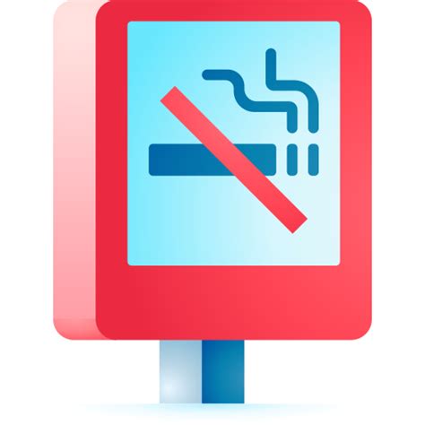 No Smoking 3d Toy Gradient Icon