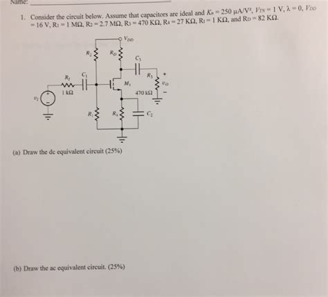 Solved Consider The Circuit Below Assume That Capacitors