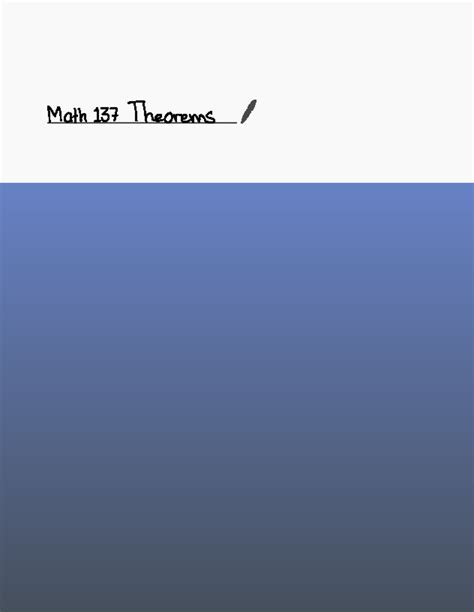 Math 137 Theorems Examples Math 137 Theorems Triangle Inequality 1 Va B C