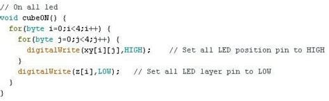 4x4x4 led cube using arduino uno without extra ic