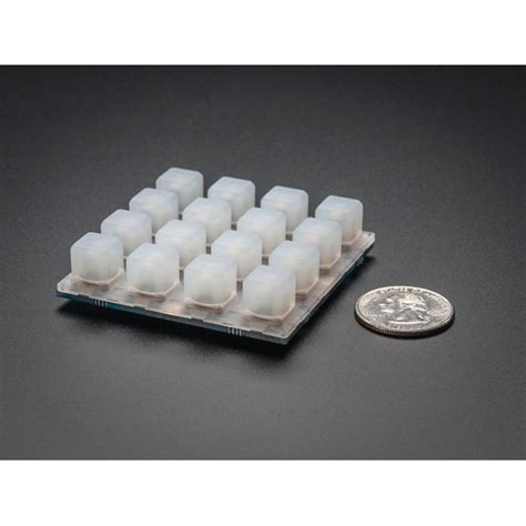 adafruit trellis monochrome driver pcb for 4x4 keypad and 3mm leds botiga grn