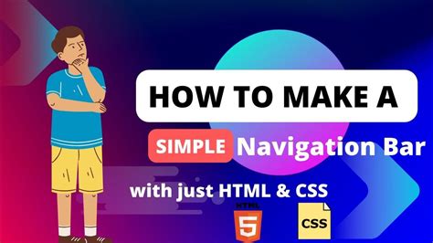 How To Make A Simple Navigation Bar Using Html And Css Youtube