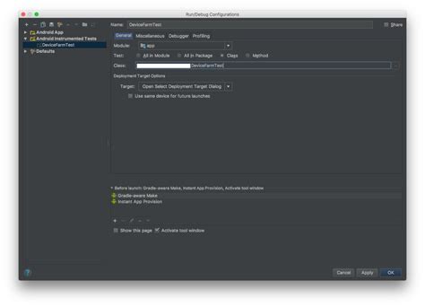 Android Extra Options Missing From Rundebug Configurations Menu Stack Overflow