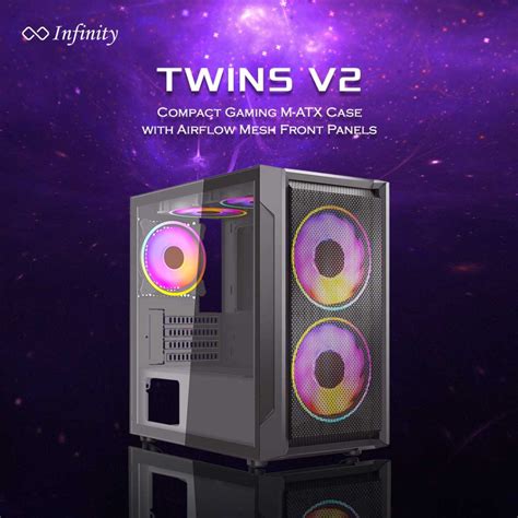Jual Casing Infinity Twins V Black Matx Gaming Case Shopee Indonesia