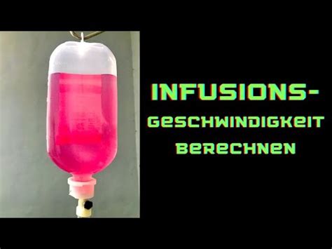 Infusionsgeschwindigkeit Berechnen Tutorial YouTube