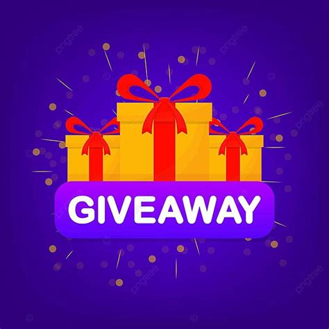 Social Media And Website Banner Logo Template For Giveaways Vector