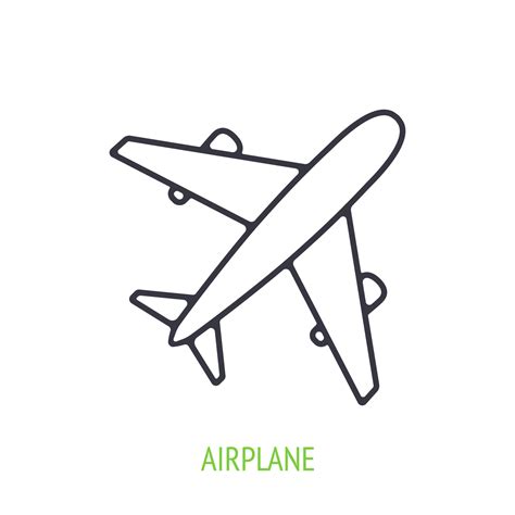 Airplane Outline Icon 17495960 Vector Art At Vecteezy