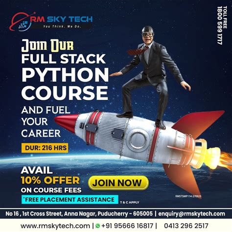 Rm Skytech Puducherry On Linkedin Full Stack Python Developer Course Pondicherry Rm Sky Tech