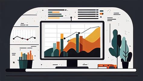 Premium Photo Analytics And Monitoring On Web Report Dashboard Simple Illustration Generative Ai