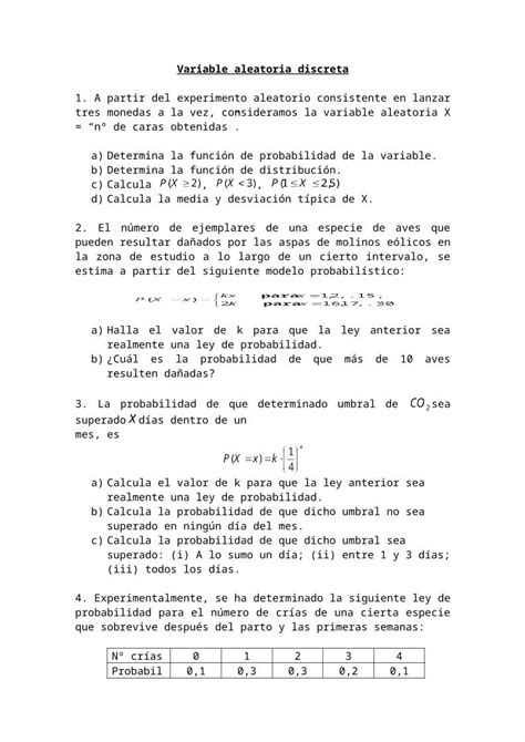 Doc Ejemplos Variable Aleatoria Discreta Dokumen Tips