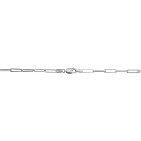 Fremada Rhodium Plated Sterling Silver 29 Millimeter Papaerclip Link