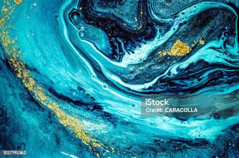초록 바다예술입니다 자연 한 럭셔리 스타일 통합 대리석의 소용돌이 또는 옥수의 물결 금 가루의 추가 함께 매우 아름 다운 파란색 페인트 0명에 대한 스톡 사진 및 기타