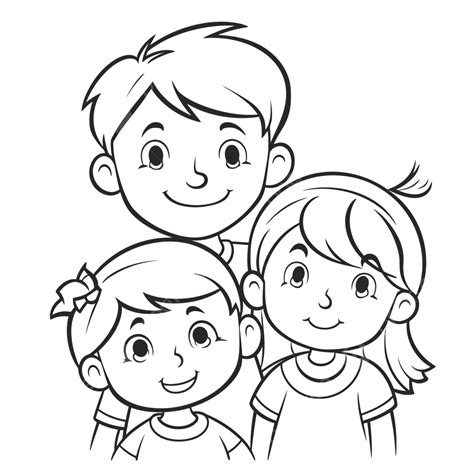 가족 색칠 페이지 개요 스케치 그림의 그림 벡터 간단한 가족 그림 간단한 가족 개요 간단한 가족 스케치 Png 일러스트 및 벡터 에 대한 무료 다운로드 Pngtree