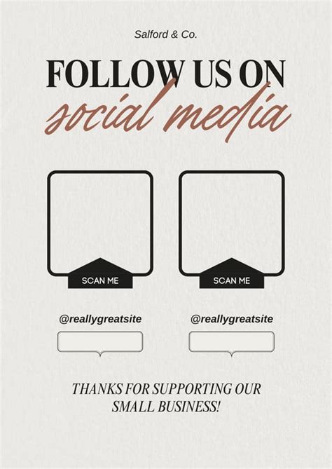 Free And Customizable Follow Us Templates