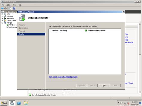 Windows Clustering Setup