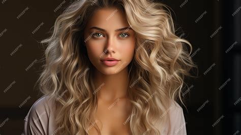 Premium Photo Beautiful Blond Girl Beauty Portrait