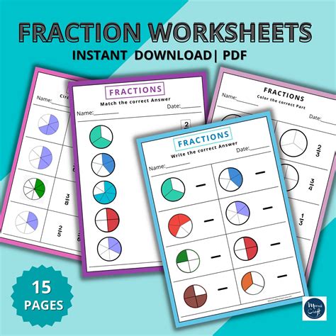 Printable Fractions Worksheets