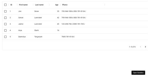 Mui Data Grid Forked Codesandbox Mui Data Grid Forked Codesandbox