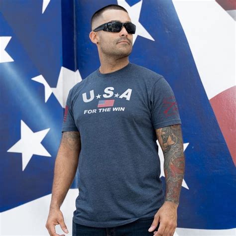 Usa For The Win T Shirt Midnight Navy Grunt Style Llc