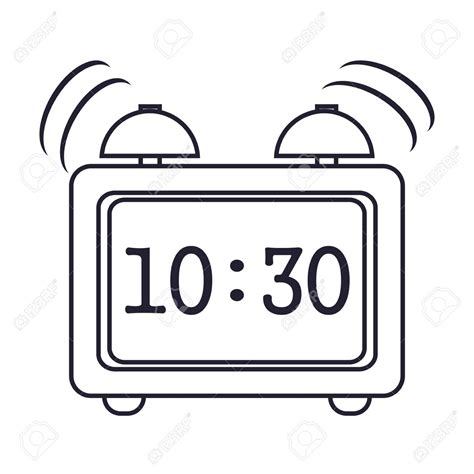 Clipart De Relogio Digital Preto E Branco