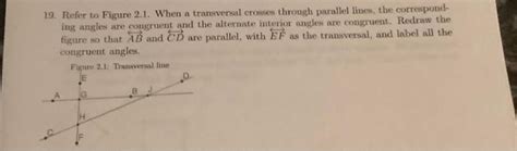 Refer To Figure When A Transversal Crosses Chegg