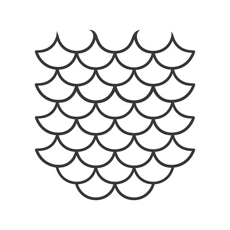 Outline Of A Pattern Of Interlocking Curved Shapes Premium Ai