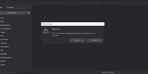 File Cannot Open MuseScore