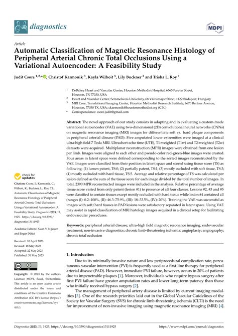Pdf Automatic Classification Of Magnetic Resonance Histology Of
