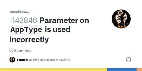 Parameter On `apptype` Is Used Incorrectly · Issue 42846 · Vercelnext